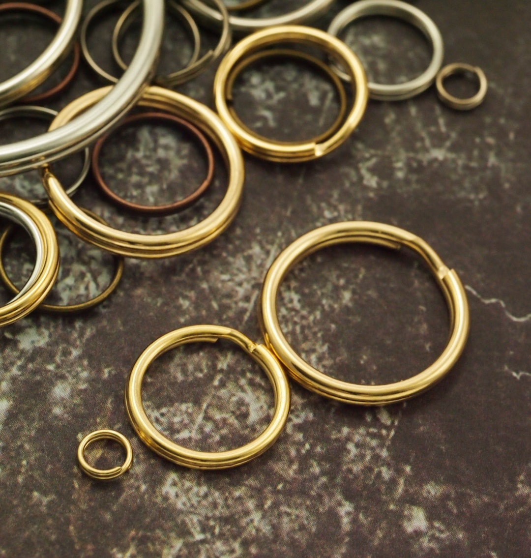 Gold Plated Split Rings You Pick Size 5mm 8mm 10mm 15mm - Etsy
