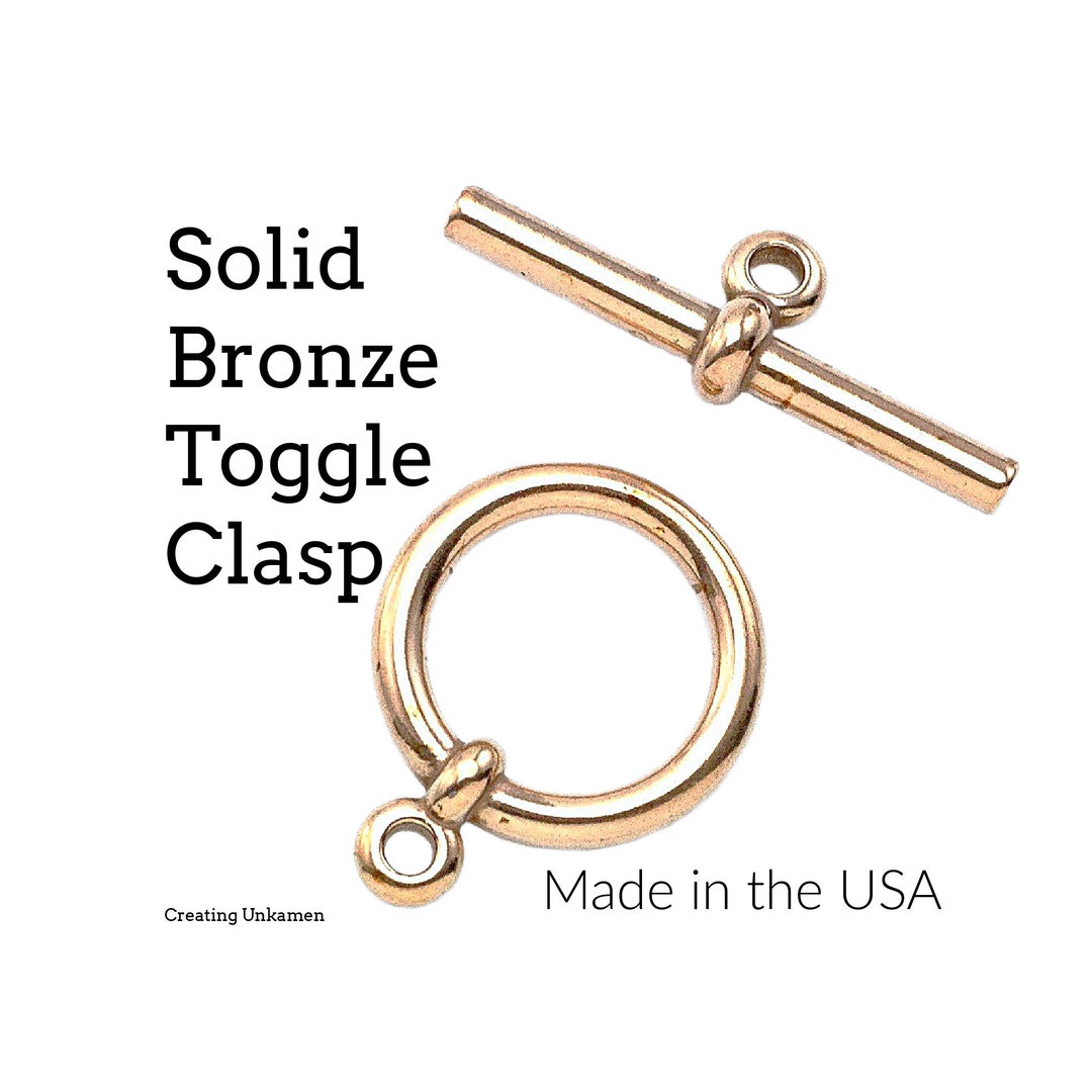 1 Solid Bronze Toggle Clasp - Made in the USA - 100% Guarantee - Etsy