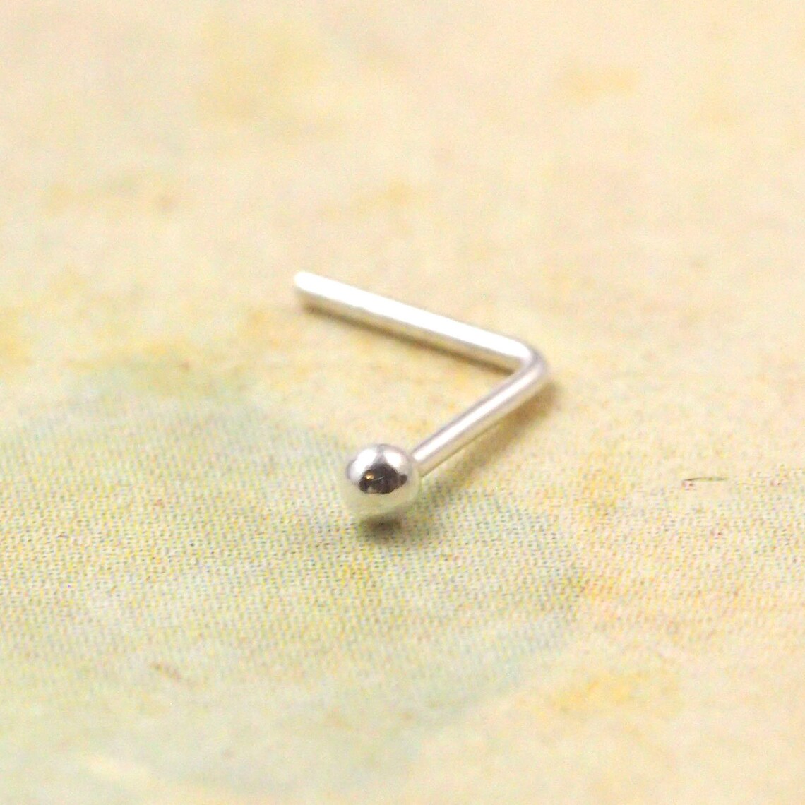 Nose Piercing Small Simple Ball for Your Nose Straight | Etsy