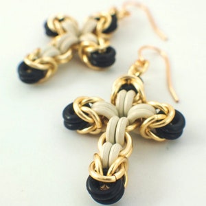 Rubber and Metal Chainmaille Cross Tutorial Expert PDF - Etsy