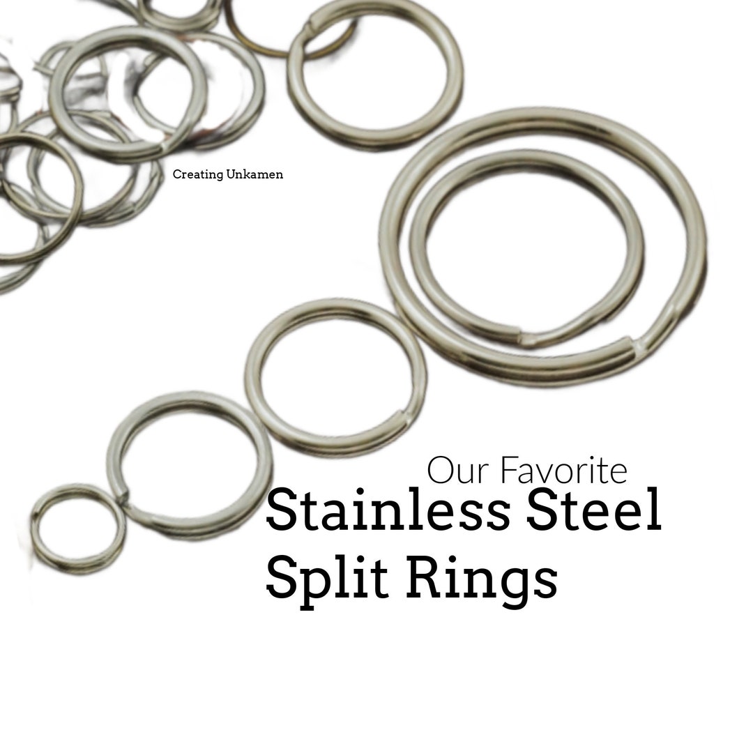 Stainless Steel Split Rings - You Pick Size - 5mm, 6mm, 6.5mm, 7mm, 7 ...