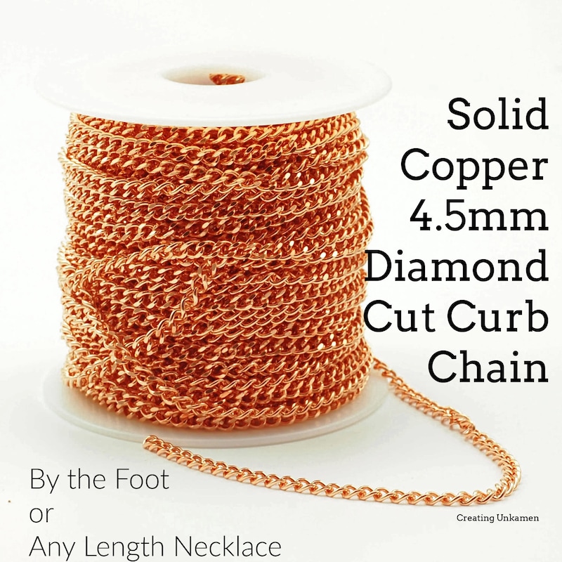 Diamond Cut Copper Chain - Etsy