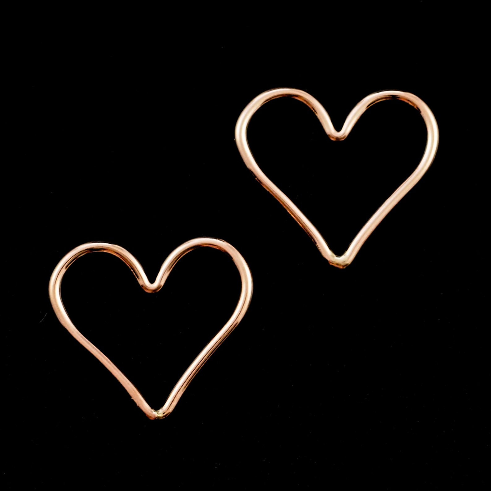 1 14kt Rose Gold Filled Open Heart Charm 13.7mm X 15.6mm - Etsy