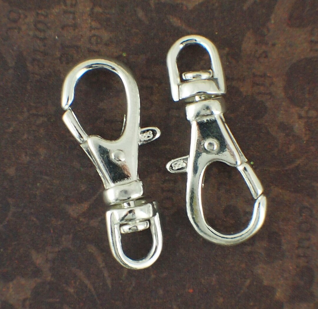 1 Sterling Silver Swivel Lobster Clasp Large 23mm X 10mm - Etsy