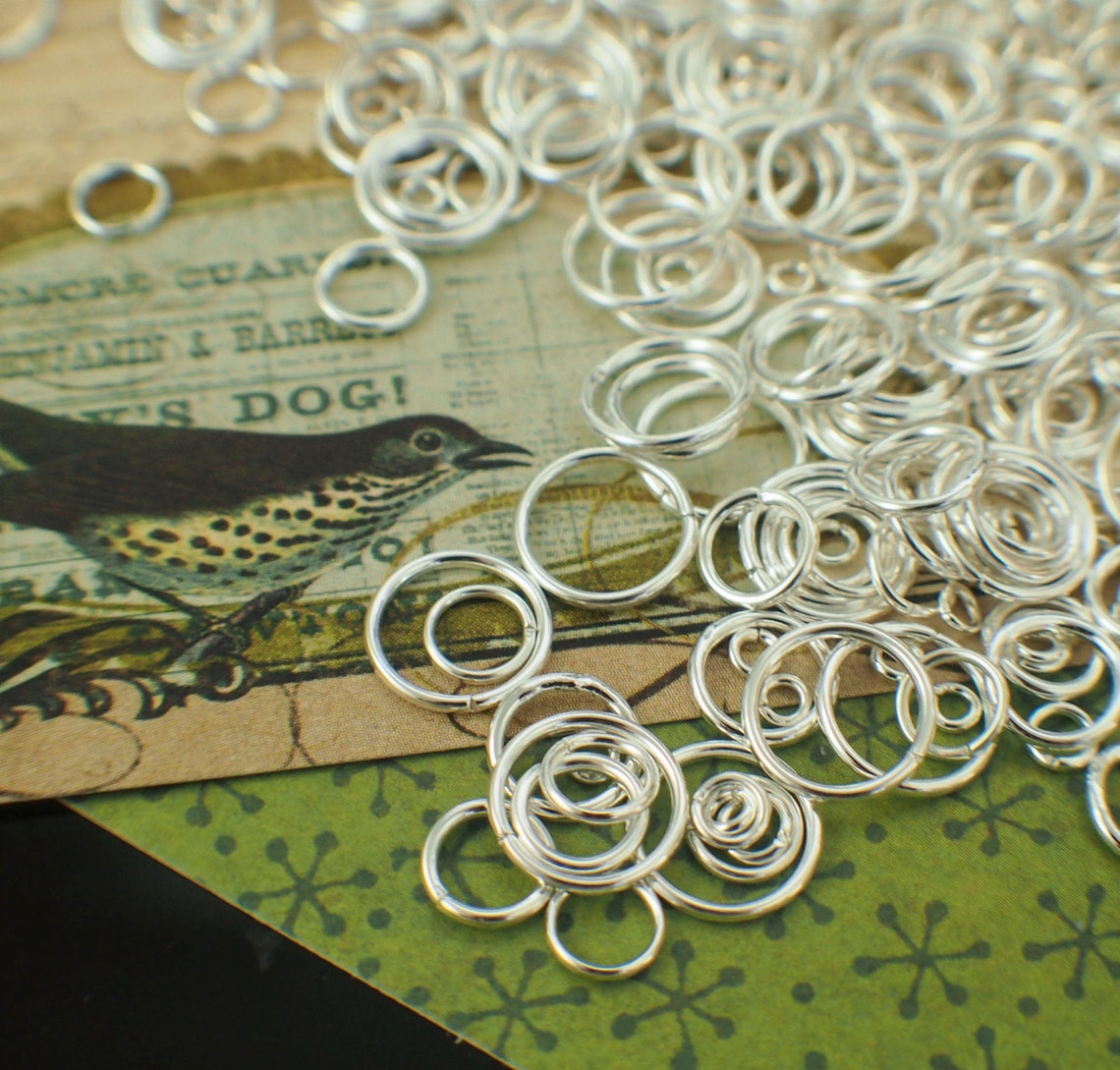 100 Silver Plated Jump Rings 22 20 18 16 Gauge Best - Etsy