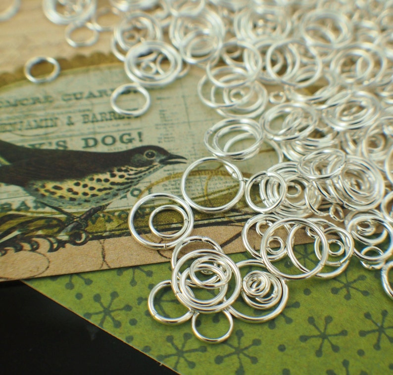 100 Silver Plated Jump Rings 22 20 18 16 Gauge Best - Etsy
