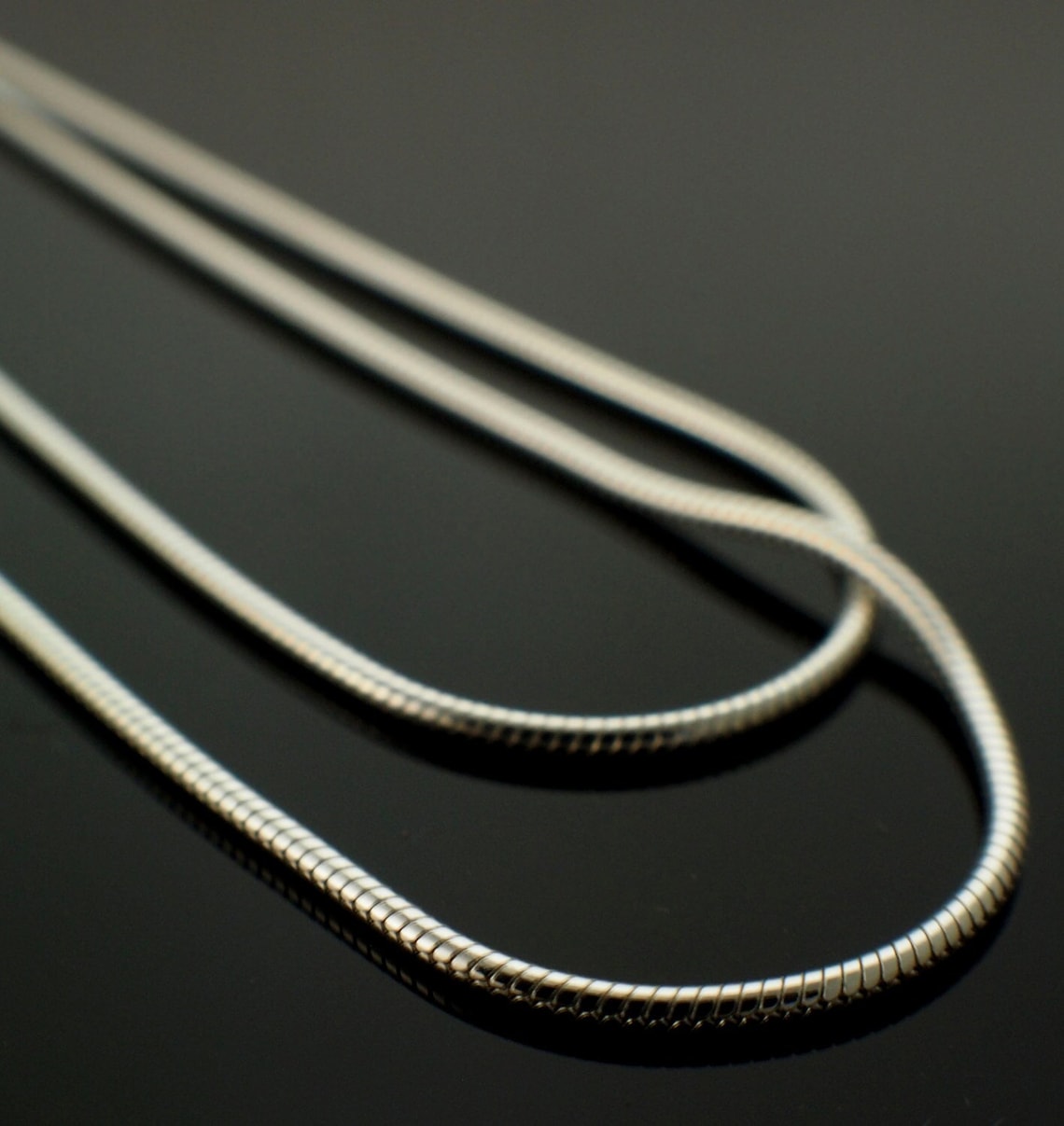 Sterling Silver Snake Chain 1mm by the Foot or Finished - Etsy