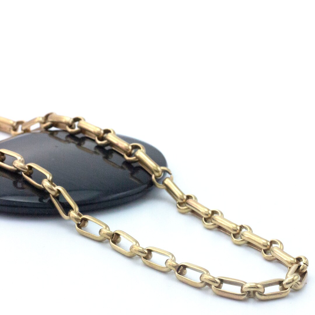 Solid Brass Long Short Chain - 5mm Links - Oval Cable Chain -by the ...