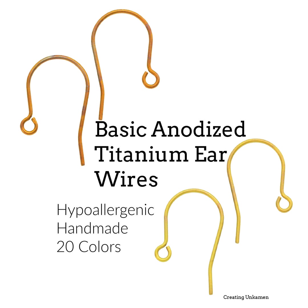 5 Pairs Hypoallergenic Titanium Ear Wires in 20 Anodized Colors - Etsy