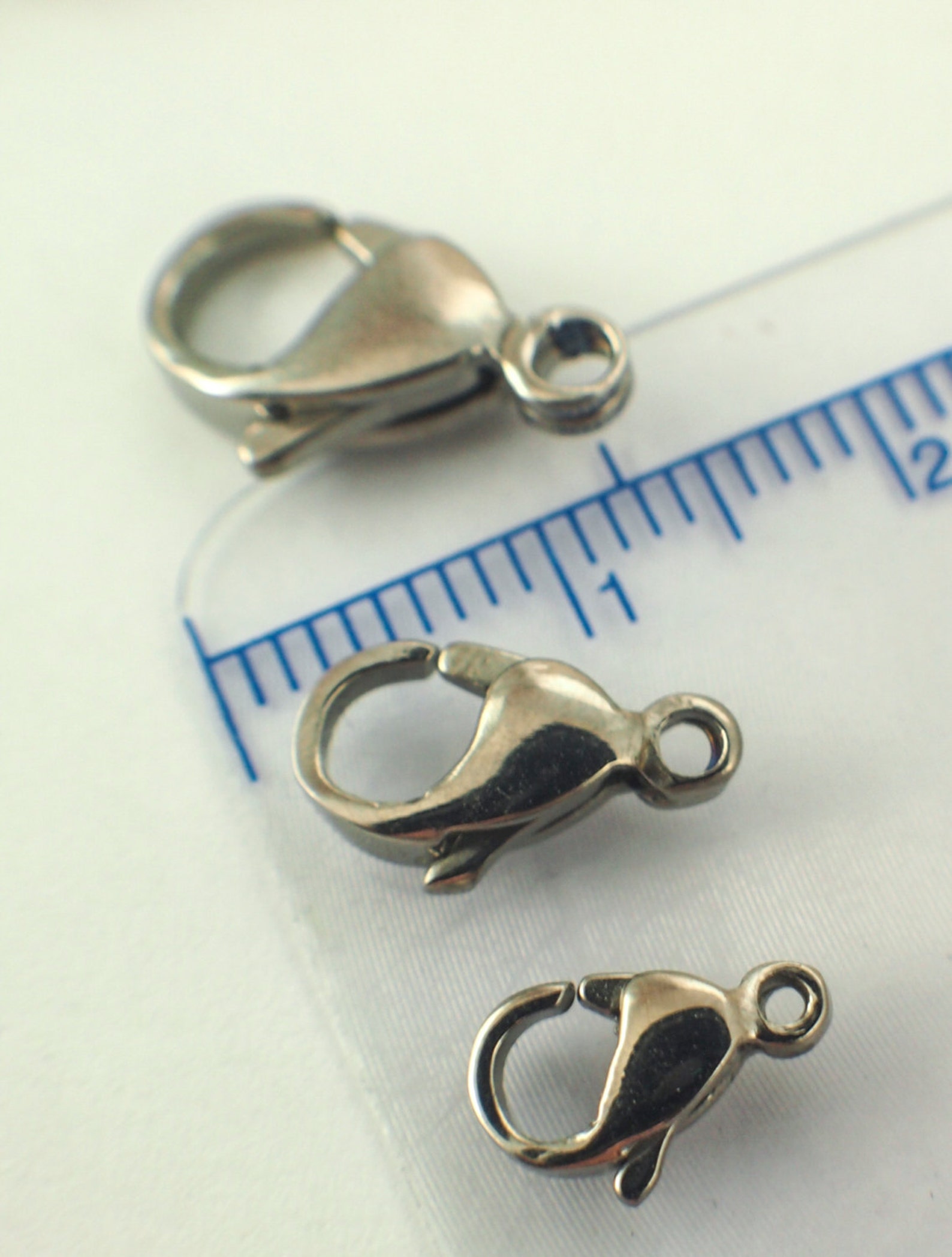 1 Titanium Lobster Clasp - Teardrop Style - Small, Medium or Large ...