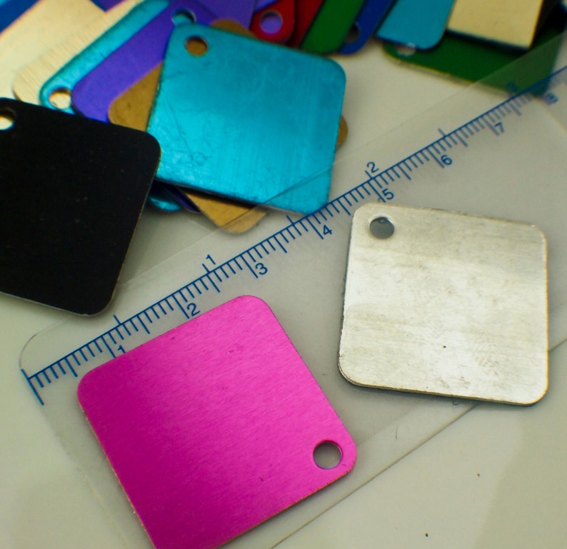 Stamping Blanks 25 Economical Aluminum Square 25mm - Lightweight - 100% ...
