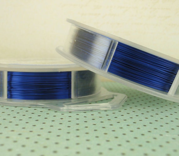 Silver Blue Artistic Wire Permanently Colored 18 20 22 - Etsy