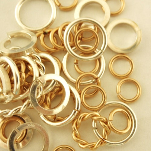 Deluxe Jump Ring Sampler 14kt Gold Filled and Sterling Silver - Etsy