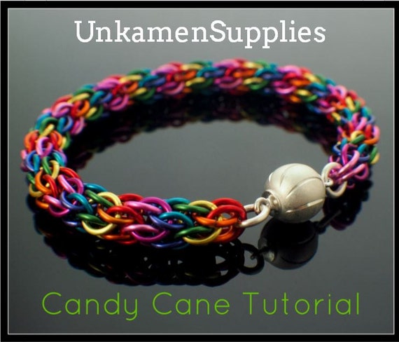 Candy Cane Bracelet Tutorial Bright Rainbow Version - Etsy