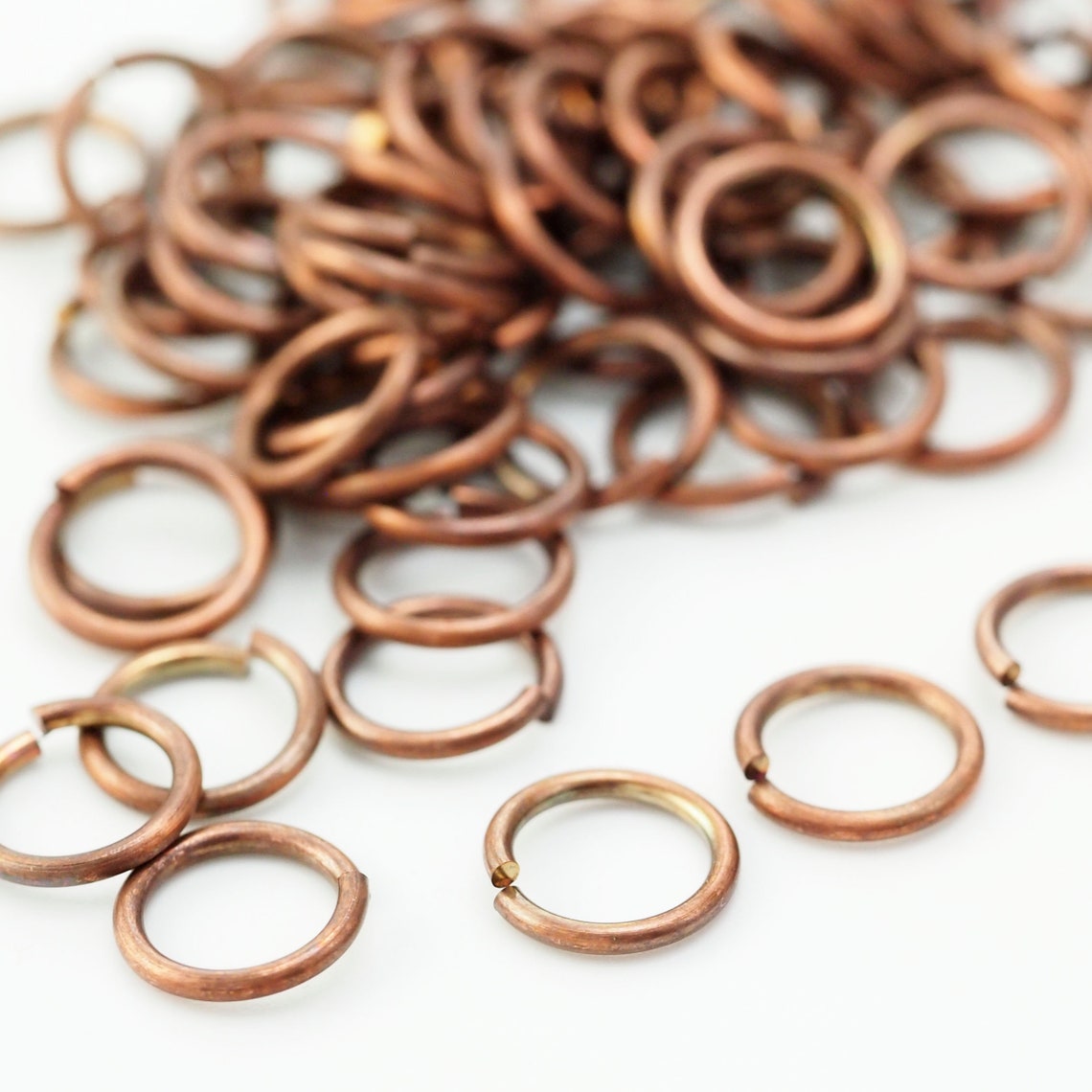 100 Oxidized Antique Copper Jump Rings You Choose 24 22 - Etsy