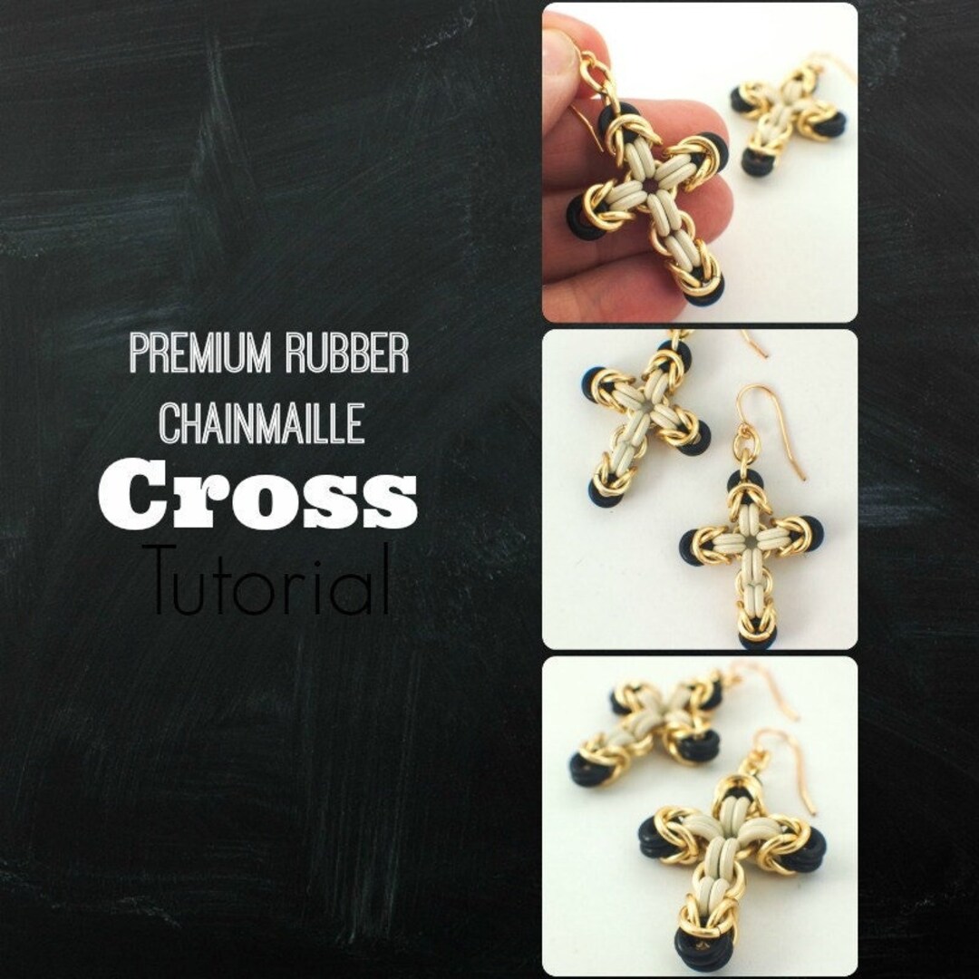 Rubber and Metal Chainmaille Cross Tutorial Expert PDF - Etsy
