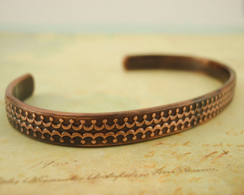 Copper Pattern Wire - Solid, Raw Bracelet and Ring Stock - 1 Foot - 14 ...