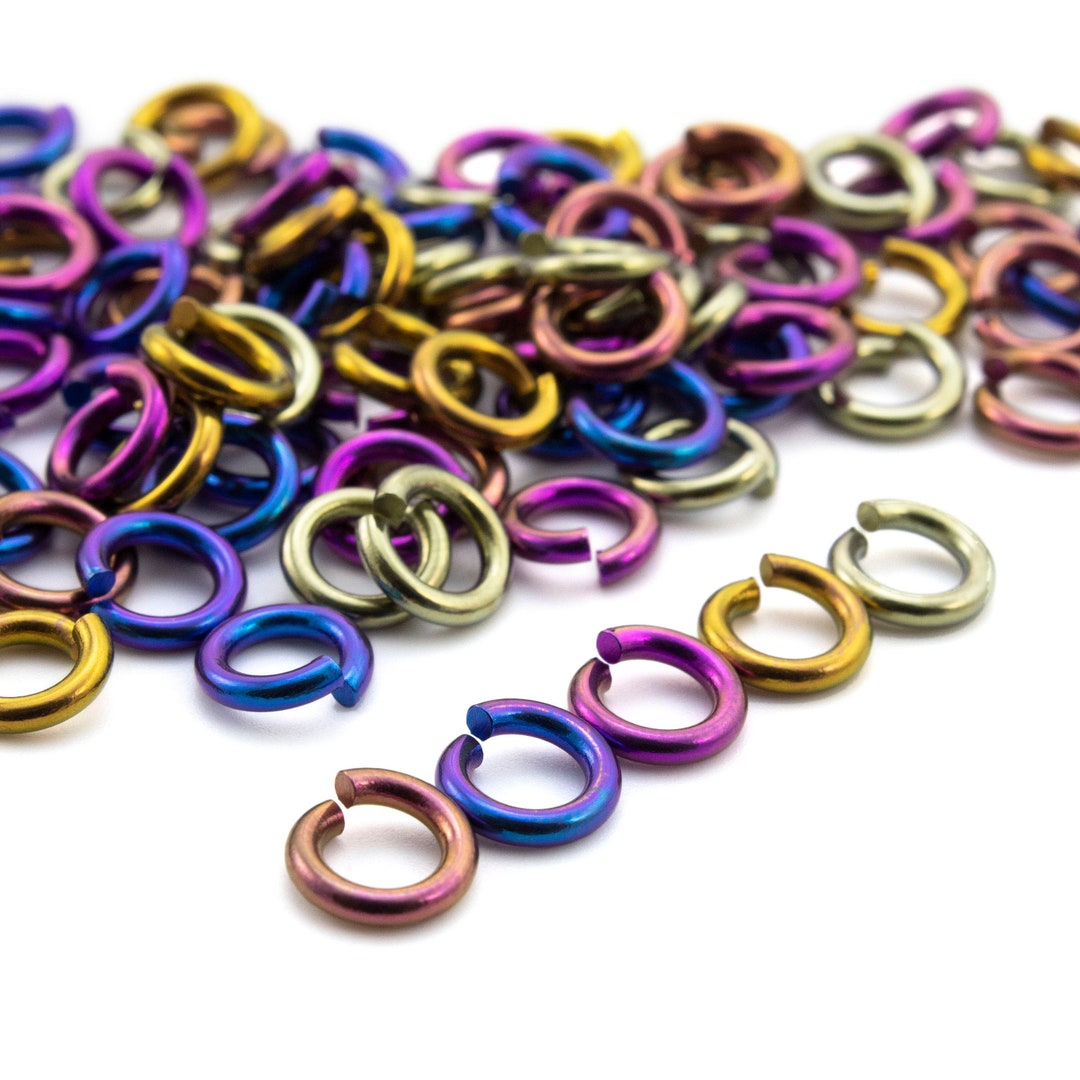 100 Magic Carpet Anodized Niobium Jump Rings in Your Choice of Gauge ...