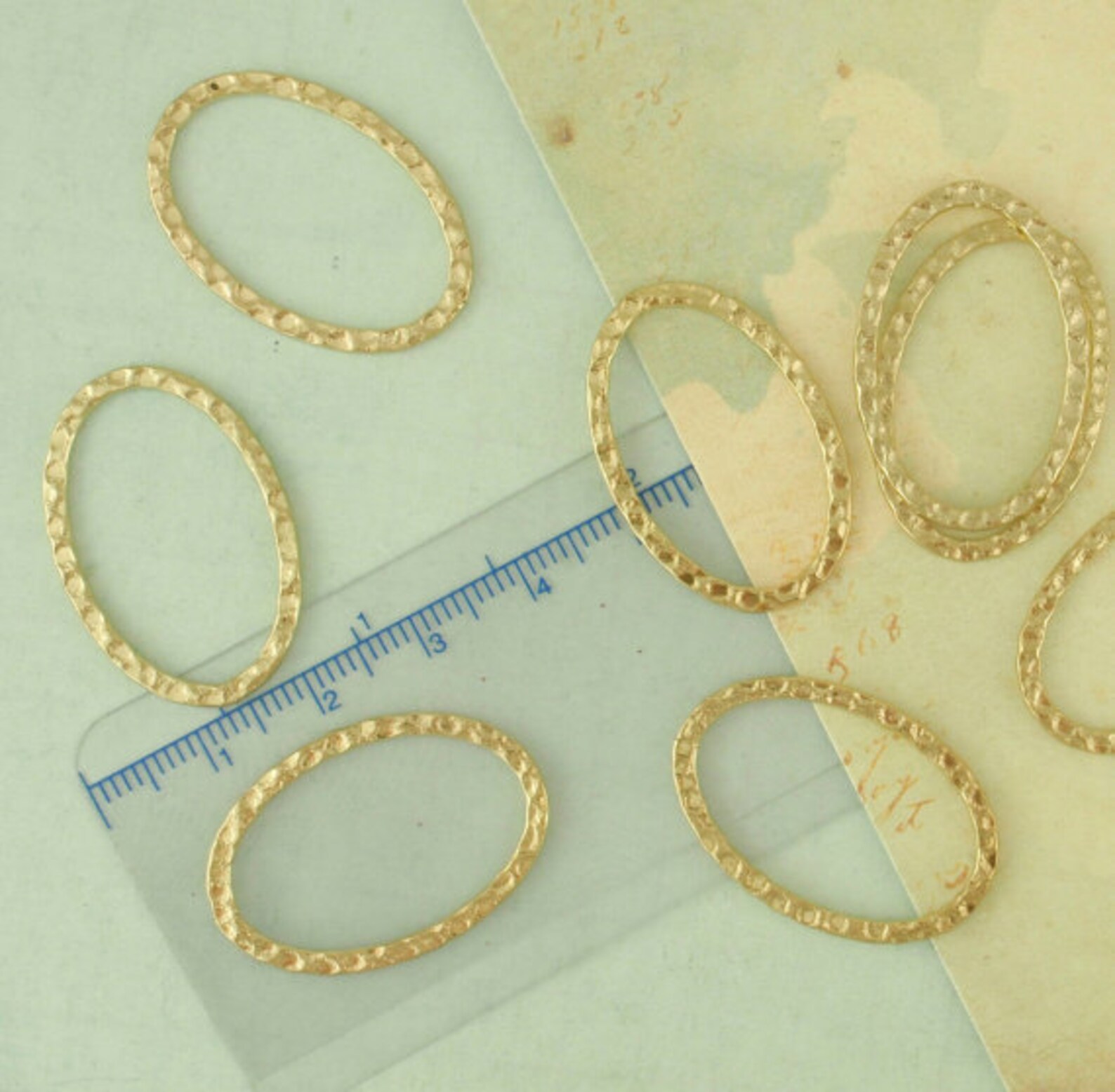 7 Hammered Oval Link Components - 30mm X 20mm - 7 Finishes - 100% ...