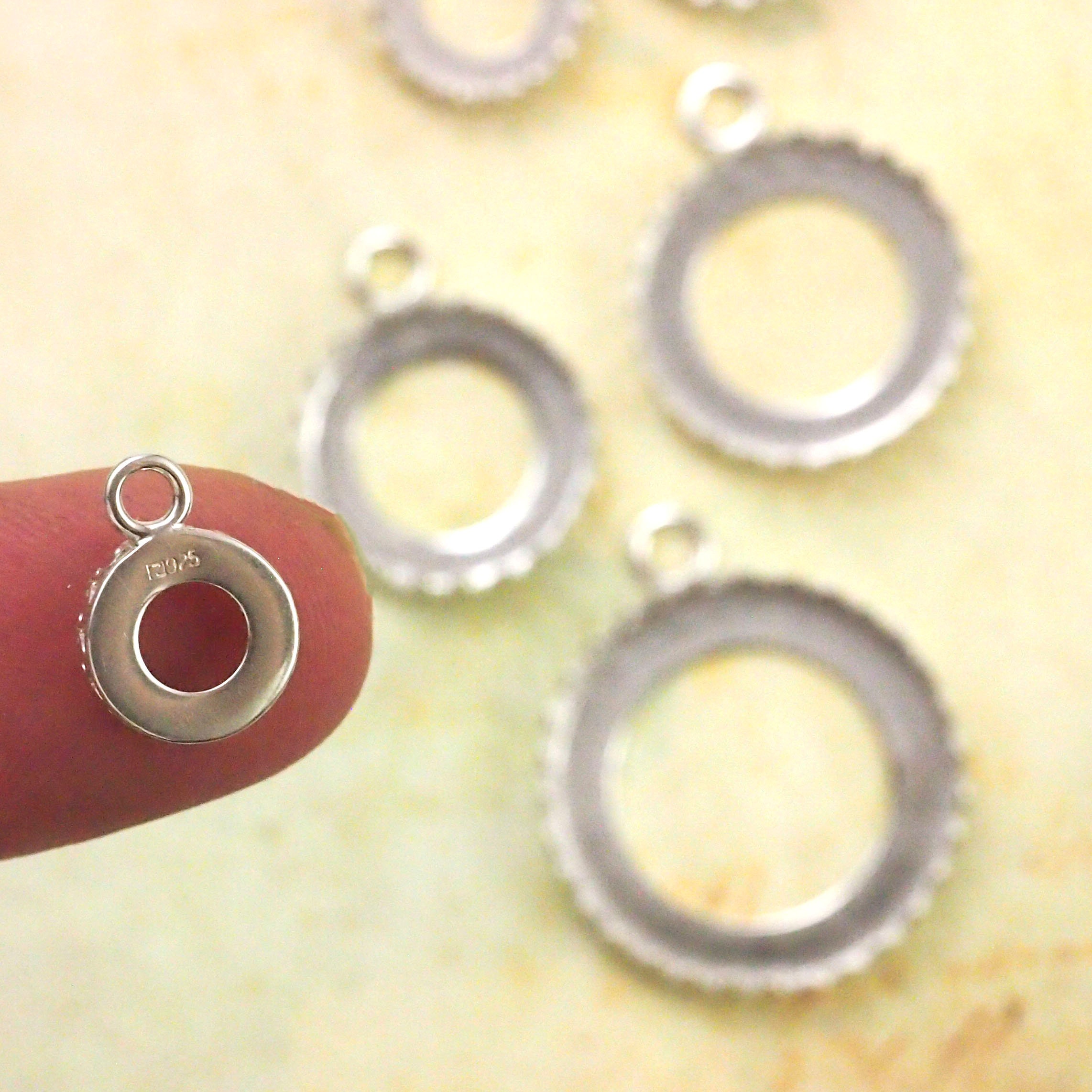 1 Sterling Silver Round Bezel Cup 8mm 10mm 12mm 14mm | Etsy