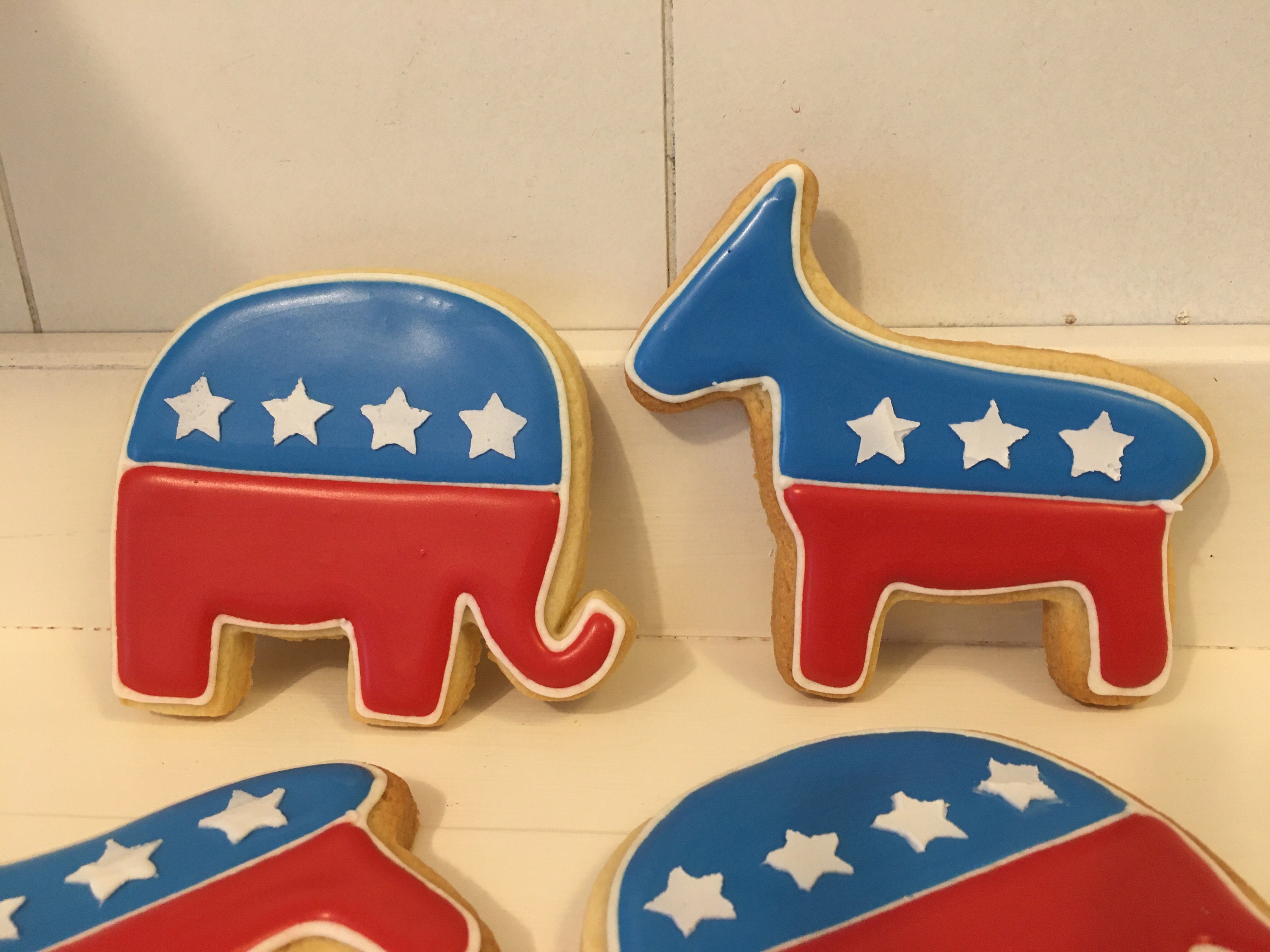 Political Republican Elephant Democrat Donkey Cookies - Etsy