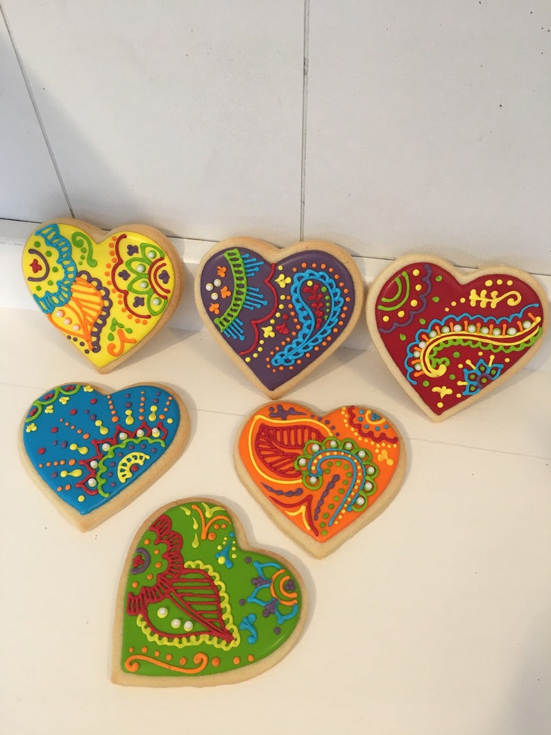 Henna Mehndi Cookies - 1 Dozen - Etsy
