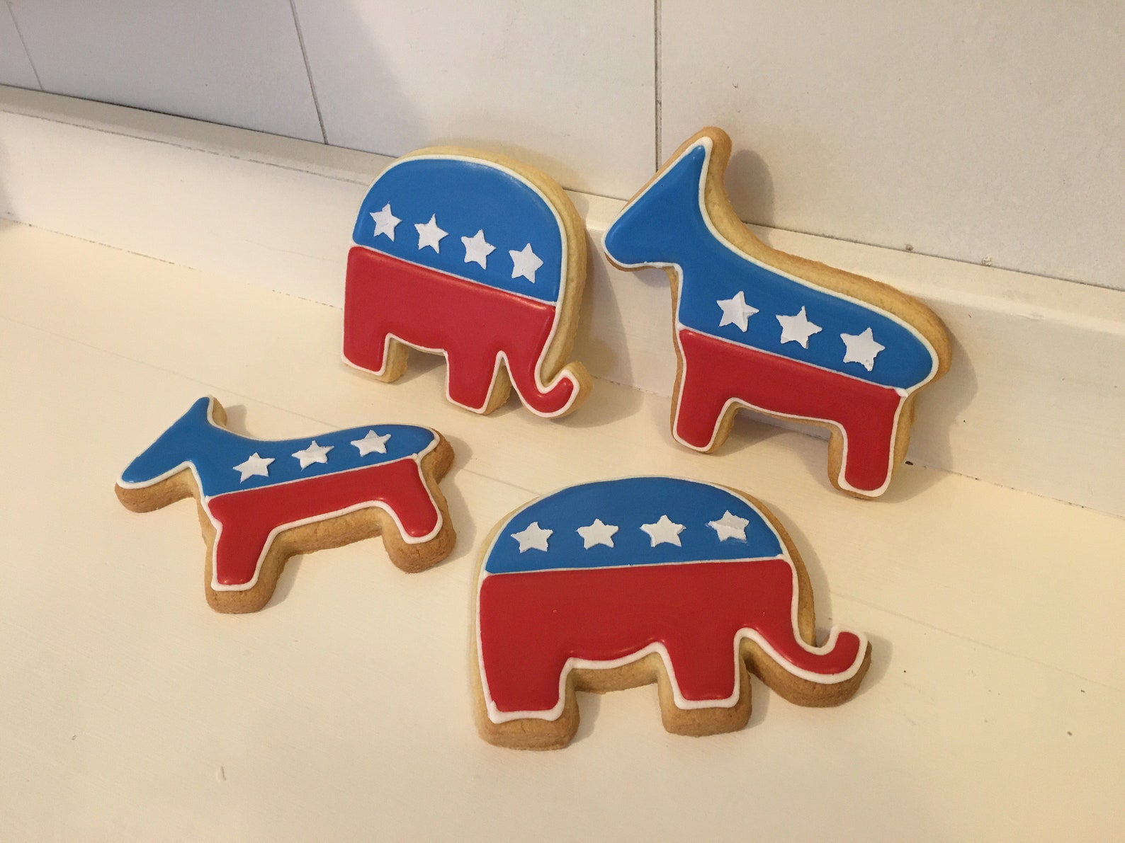 Political Republican Elephant Democrat Donkey Cookies - Etsy