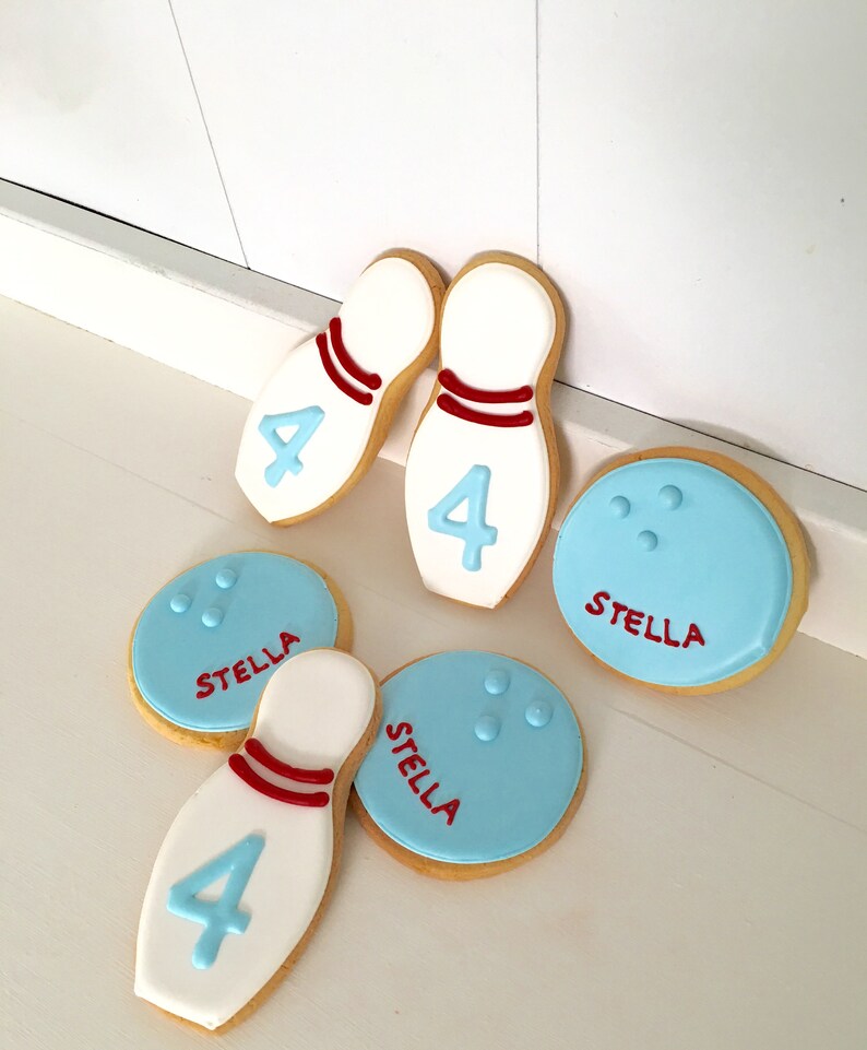 Custom Bowling Ball and Pin Cookies - 1 Dozen - Etsy