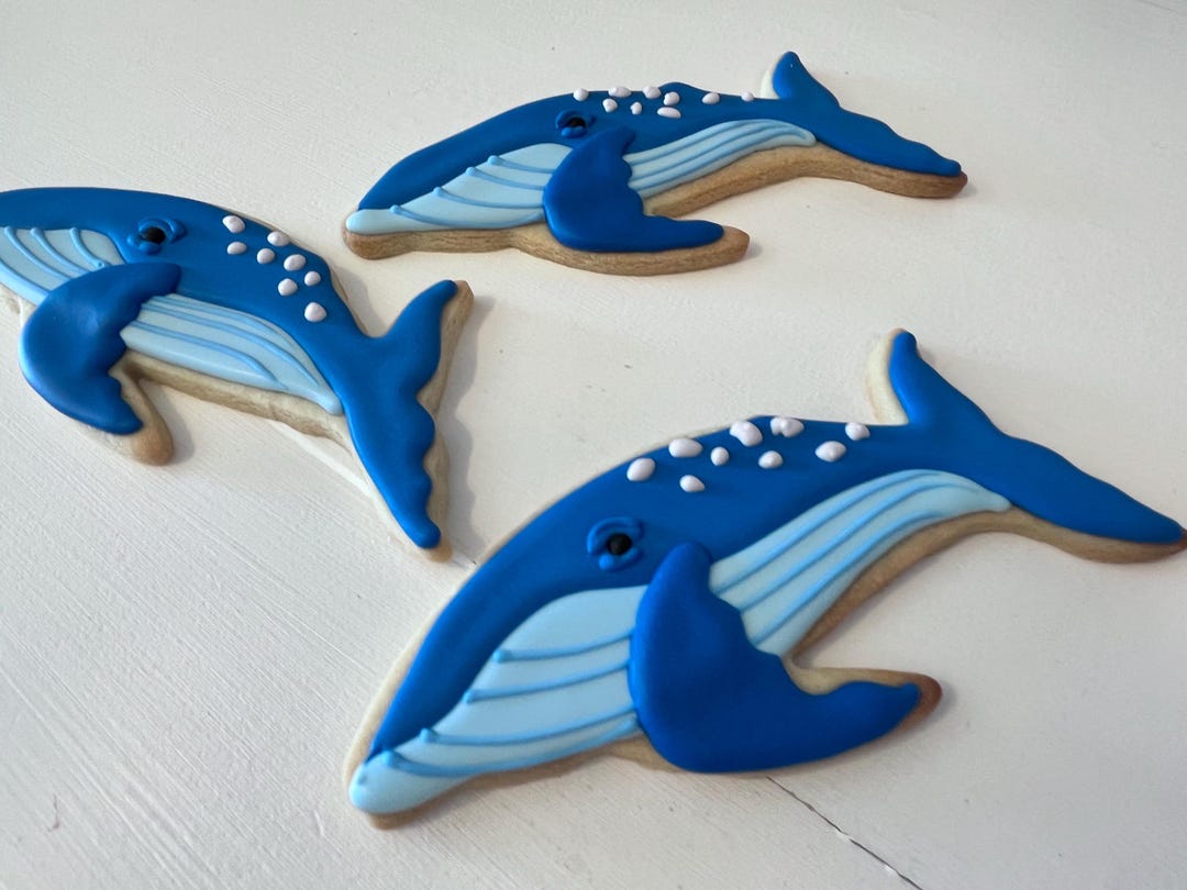 Blue Whale Cookies - 1 Dozen - Etsy
