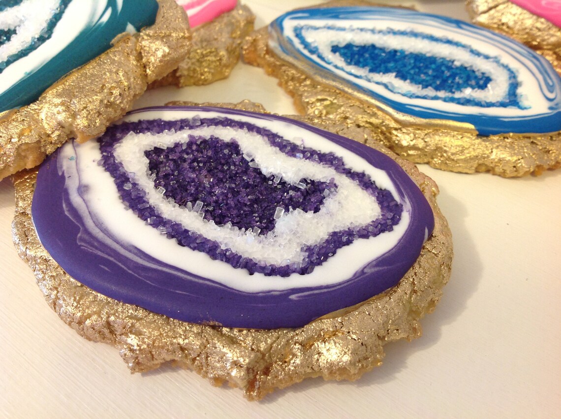 Edible Geodes Cookies - Etsy