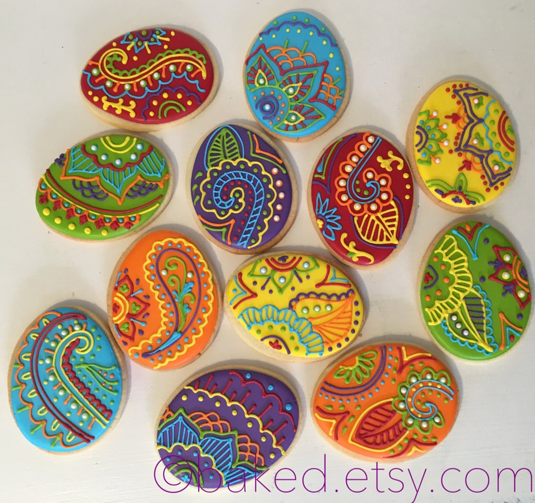Henna Mehndi Cookies - 1 Dozen - Etsy