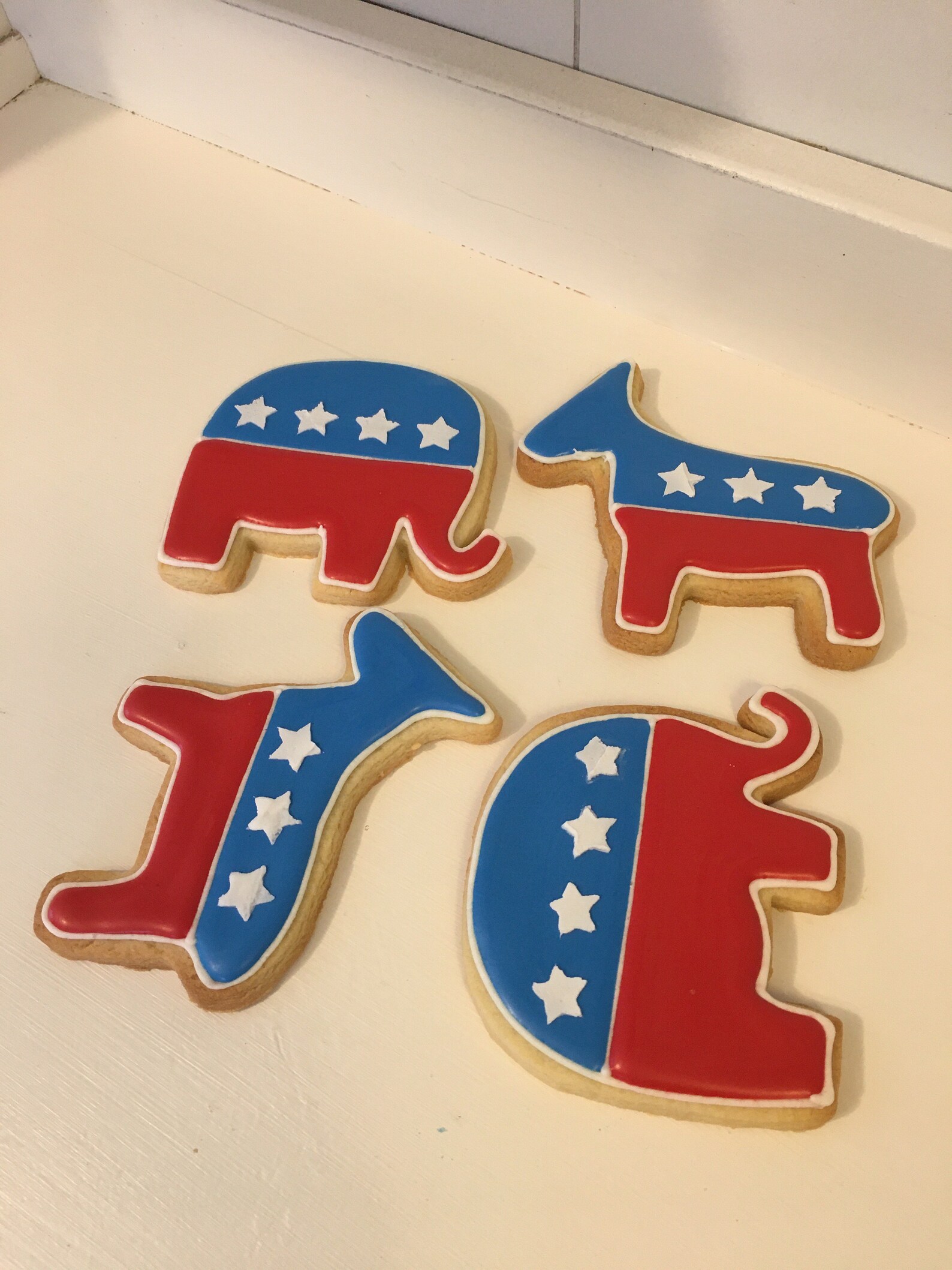 Political Republican Elephant Democrat Donkey Cookies | Etsy
