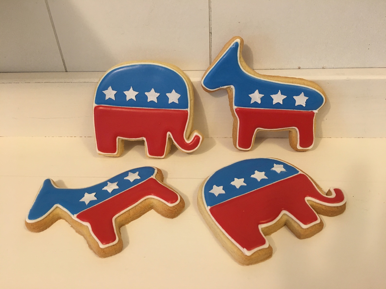 Political Republican Elephant Democrat Donkey Cookies | Etsy