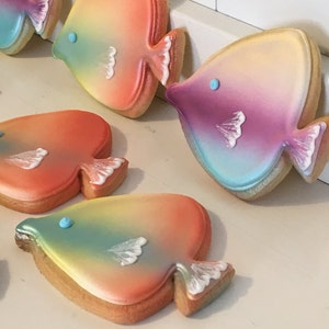 Tropical Fish Hand Decorated Sugar Cookies 1 Dozen - Etsy