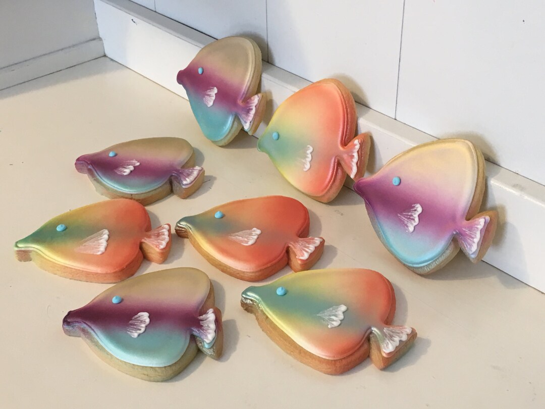 Tropical Fish Hand Decorated Sugar Cookies 1 Dozen - Etsy