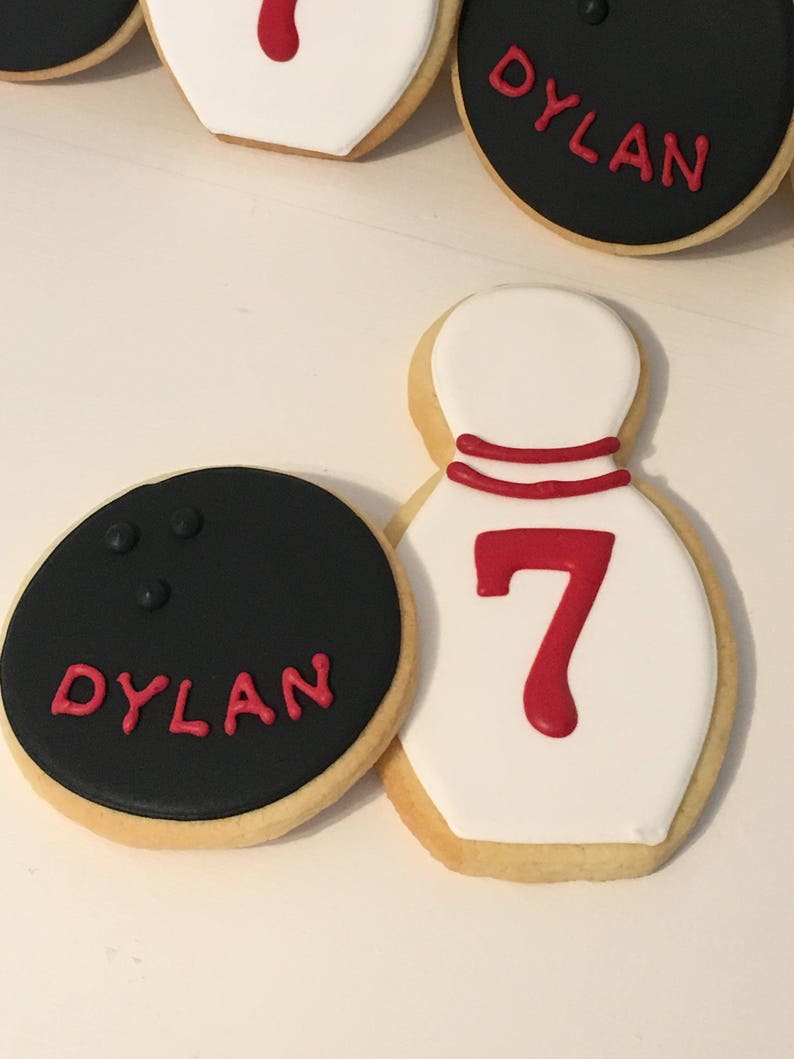 Custom Bowling Ball and Pin Cookies - 1 Dozen - Etsy