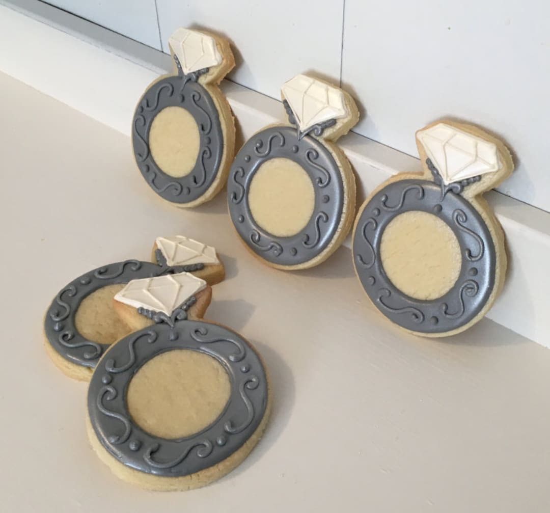 Engagement Wedding Ring Cookies 1 Dozen - Etsy