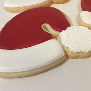 Santa Hat Cookies 1 Dozen - Etsy