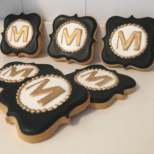 Monogram Cookies - Etsy