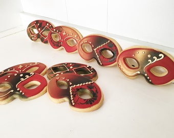 Masquerade Mask Cookies 1 Dozen - Etsy