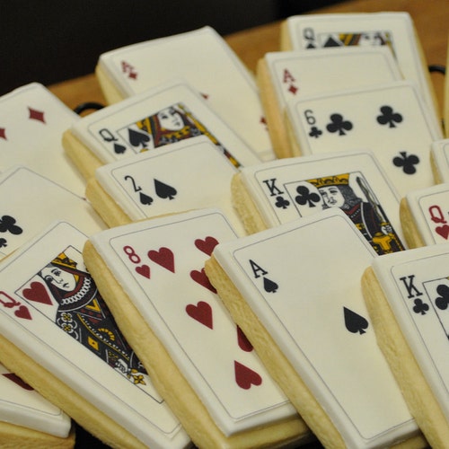Playing Card Cookies 1 Dozen - Etsy