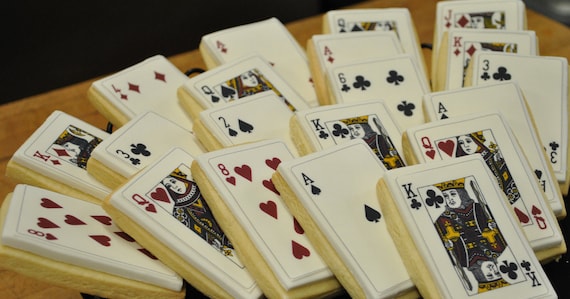 Playing Card Cookies - 1 Dozen by Baked | Catch My Party