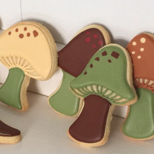 Woodland Mushrooms Hand Decorated Cookies - 1 Dozen - Etsy