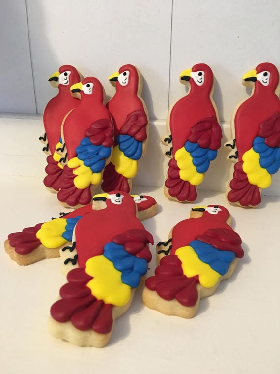 Margaritaville Parrot Cookies - 1 dozen by Baked | Catch My Party