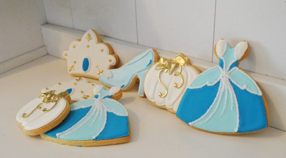 Cinderella Princess Theme Cookies - 1 dozen by Baked | Catch My Party