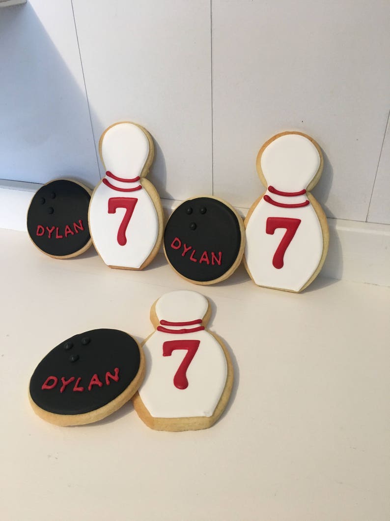 Custom Bowling Ball and Pin Cookies - 1 Dozen - Etsy