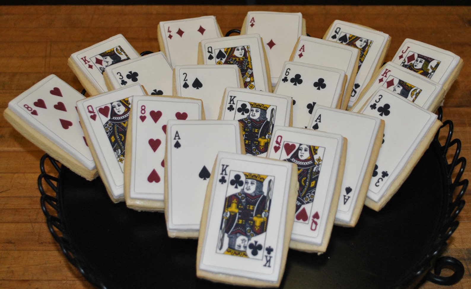 Playing Card Cookies - 1 Dozen - Etsy