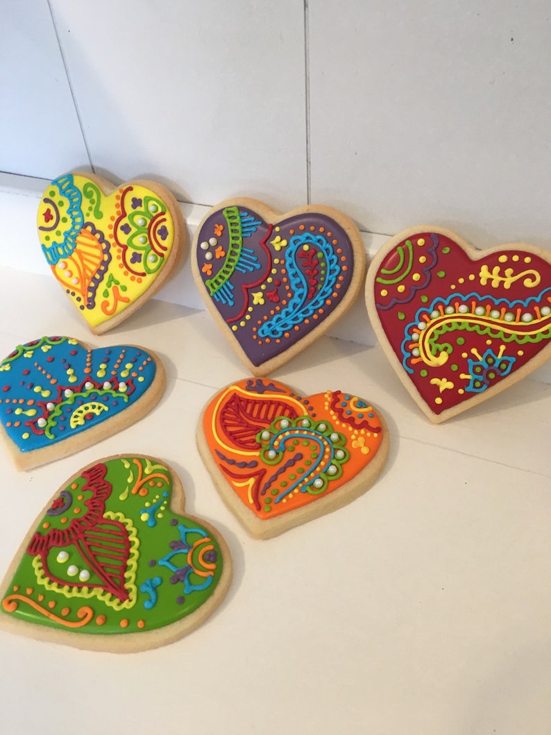 Henna Mehndi Cookies 1 Dozen - Etsy