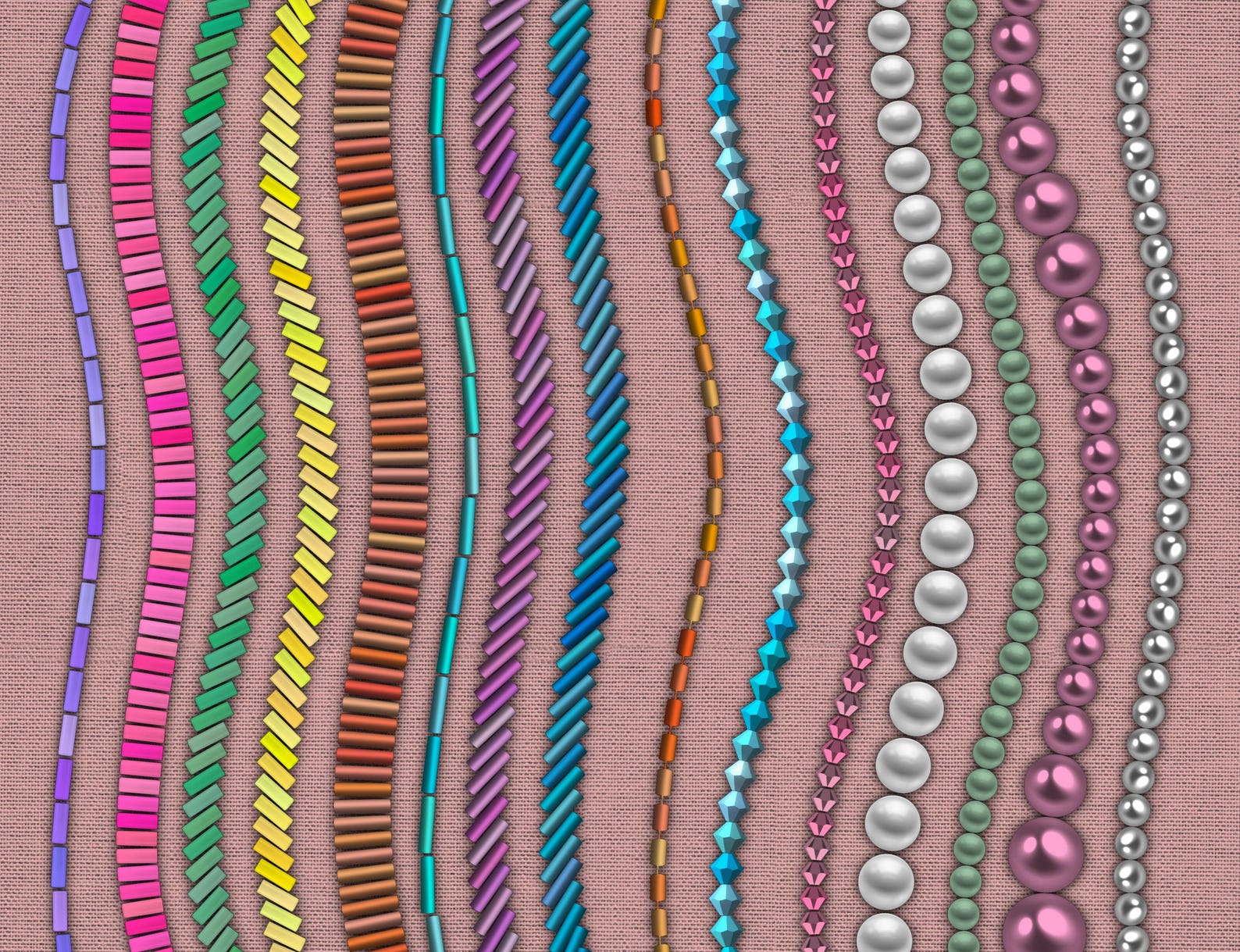 132 Procreate 3D Beads Brushes, Pearls Brush, Procreate Jewelry Brush, Beadwork Brushes ...