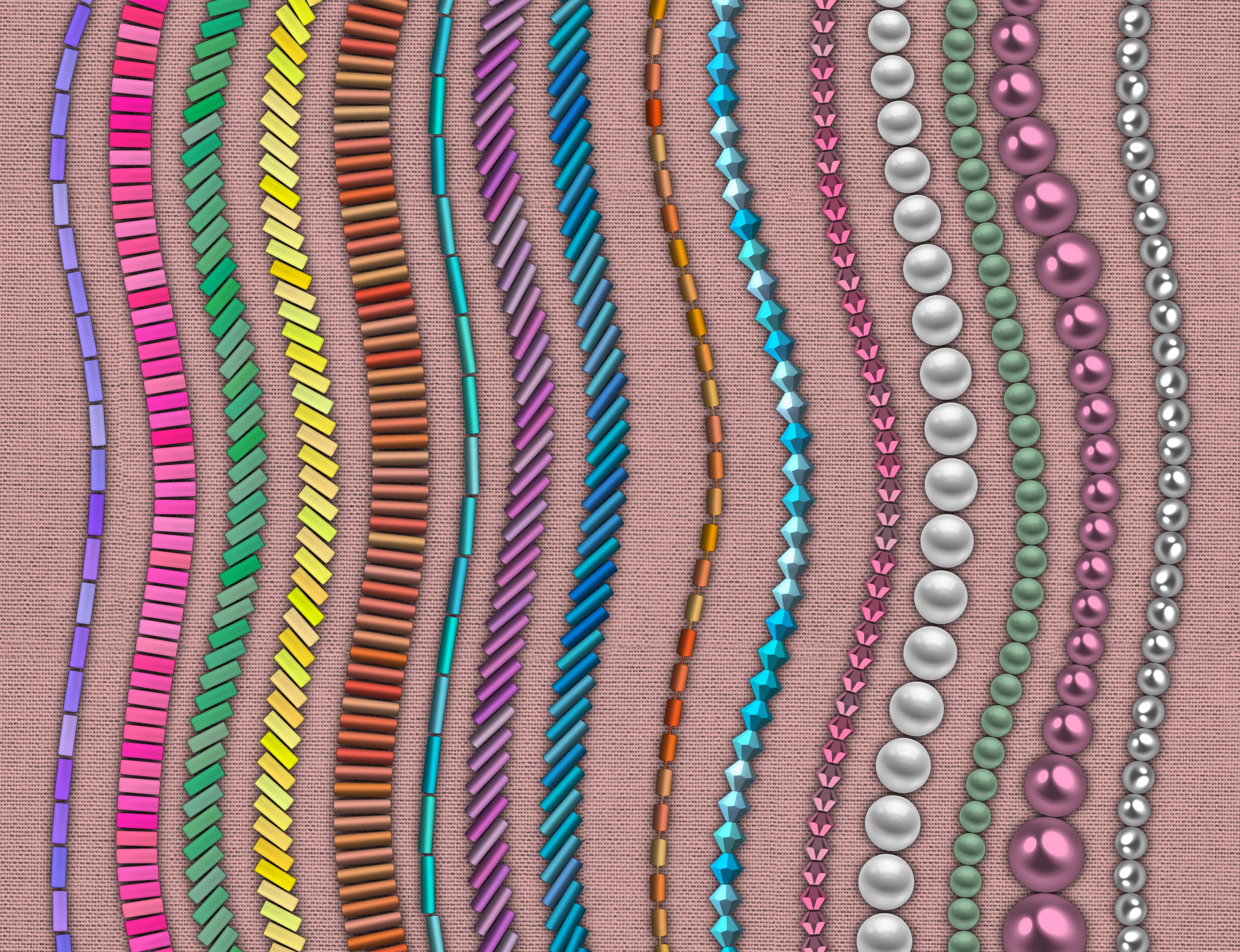 132 Procreate 3D Beads Brushes, Pearls Brush, Procreate Jewelry Brush ...